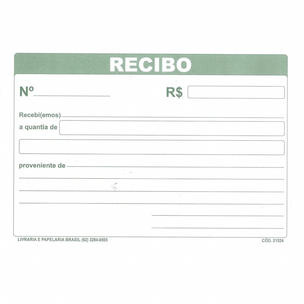 Bloco de recibo 50 folhas 17,9×12,3cm LBL – Livraria e Papelaria Brasil